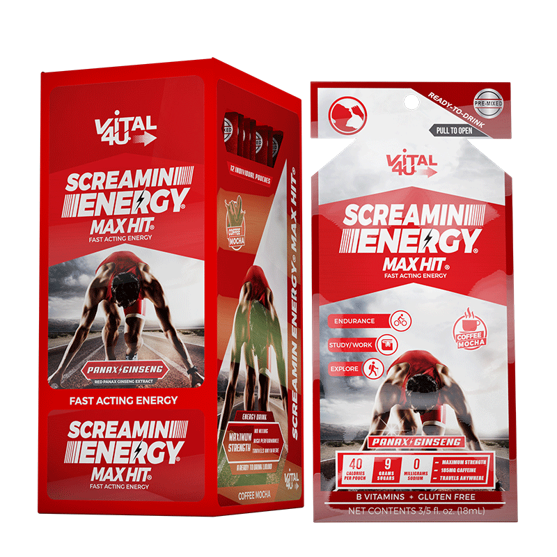 Screamin Energy® Max Hit™ Ginseng Energy Shot - Vital 4U®