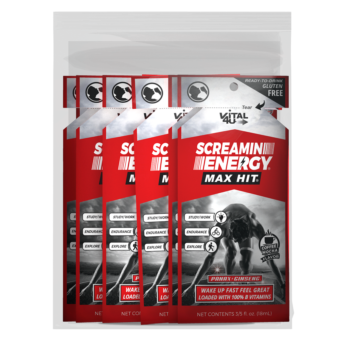 Screamin Energy® Max Hit™ Ginseng Energy Shot